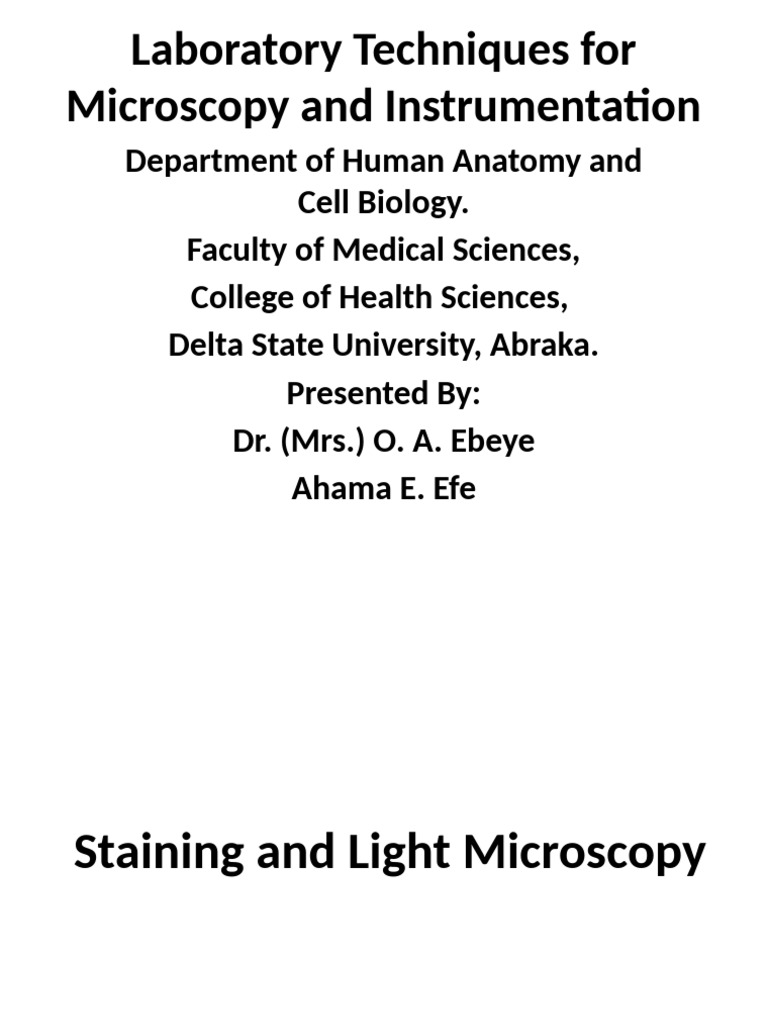Staining and Microscopy | PDF | Staining | Microscope