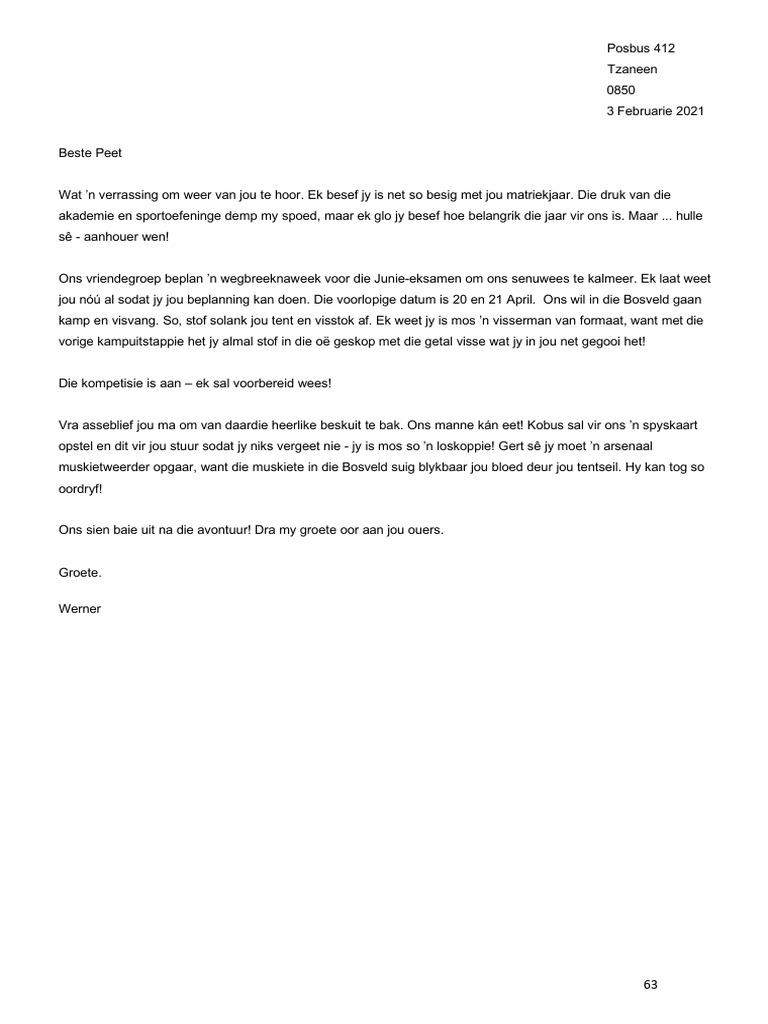 Informele Brief | PDF