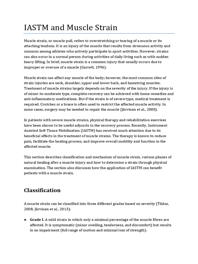 IASTM for Muscle Strain | PDF | Anatomical Terms Of Motion | Human Leg