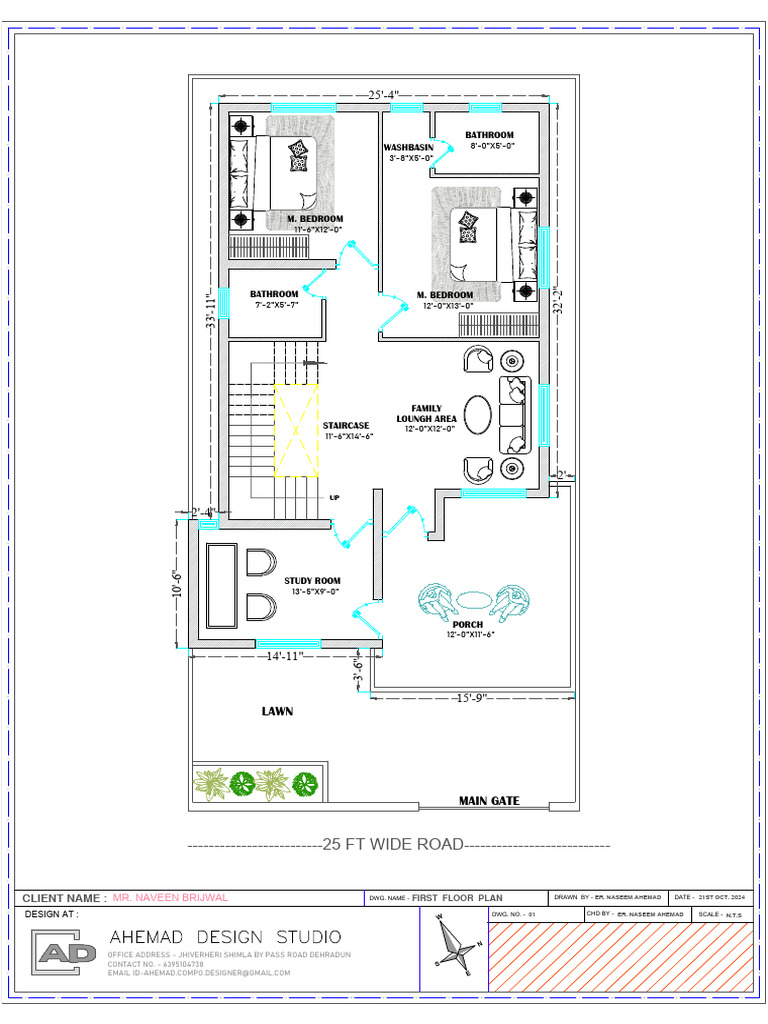 FIRST FLOOR PLAN FOR MR.NAVEEN BRIJWAL | PDF