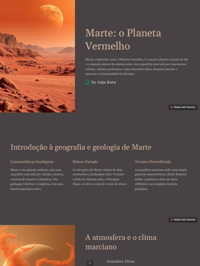 Marte-o-Planeta-Vermelho | PDF | Marte | Atmosfera