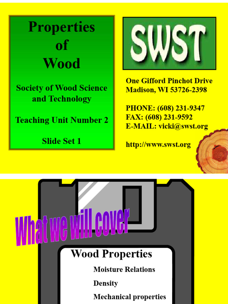 SWST-Properties of Wood | PDF | Electrical Resistivity And Conductivity ...
