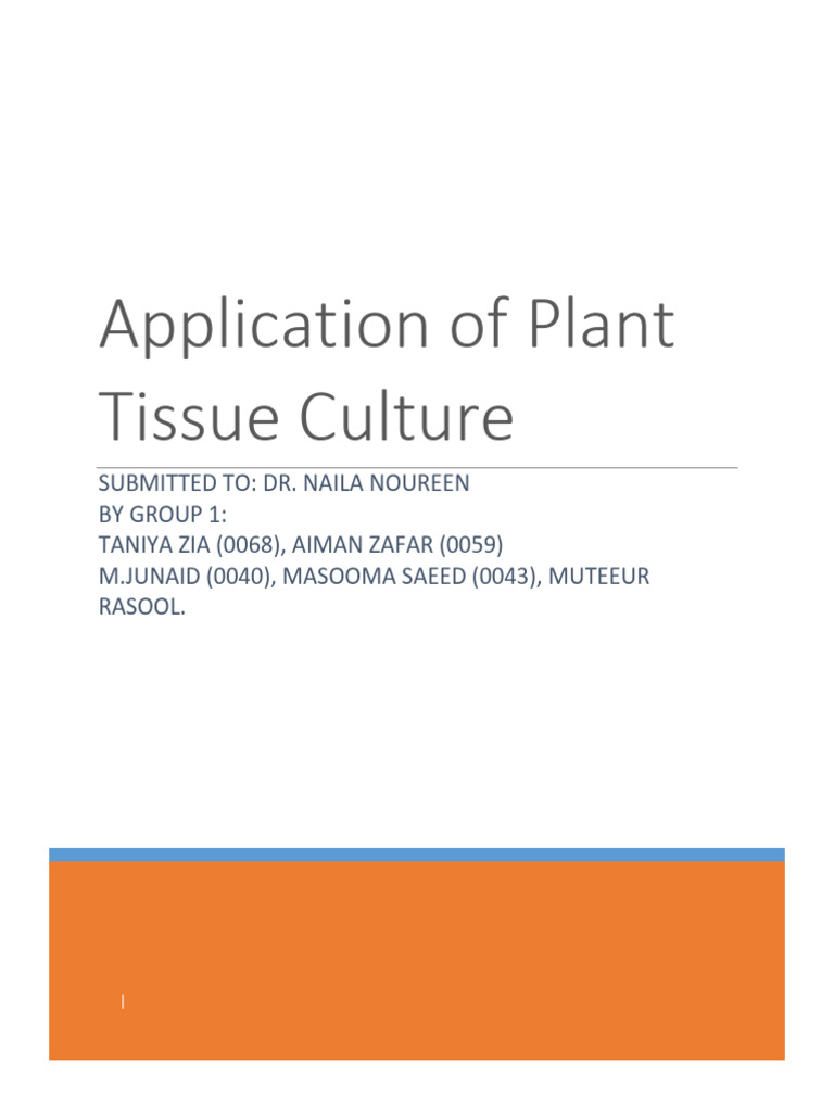 Plant Tissue Culture Guide | PDF | Plant Hormone | Plant Breeding