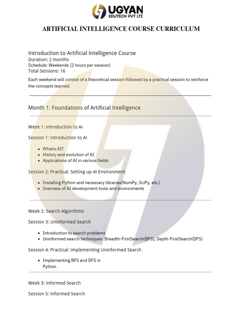 Artificial Intelligence Course.pdf | PDF | Logic | Artificial Intelligence