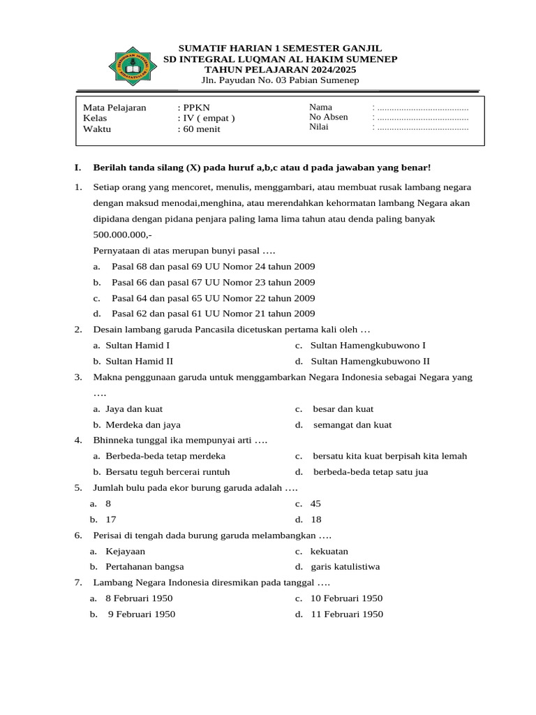 PH Pend Pancasila KLS 4 Bab 1 | PDF | Sejarah