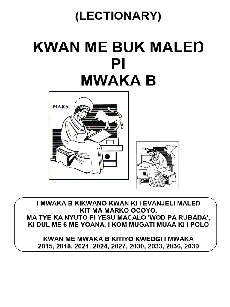 Lectionary Mwaka B 095846 070602 | PDF | Religion & Spirituality