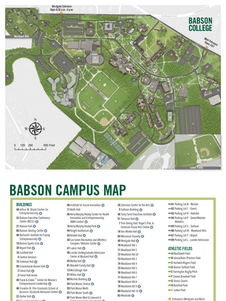 Babson Campus Map Wellesley | PDF
