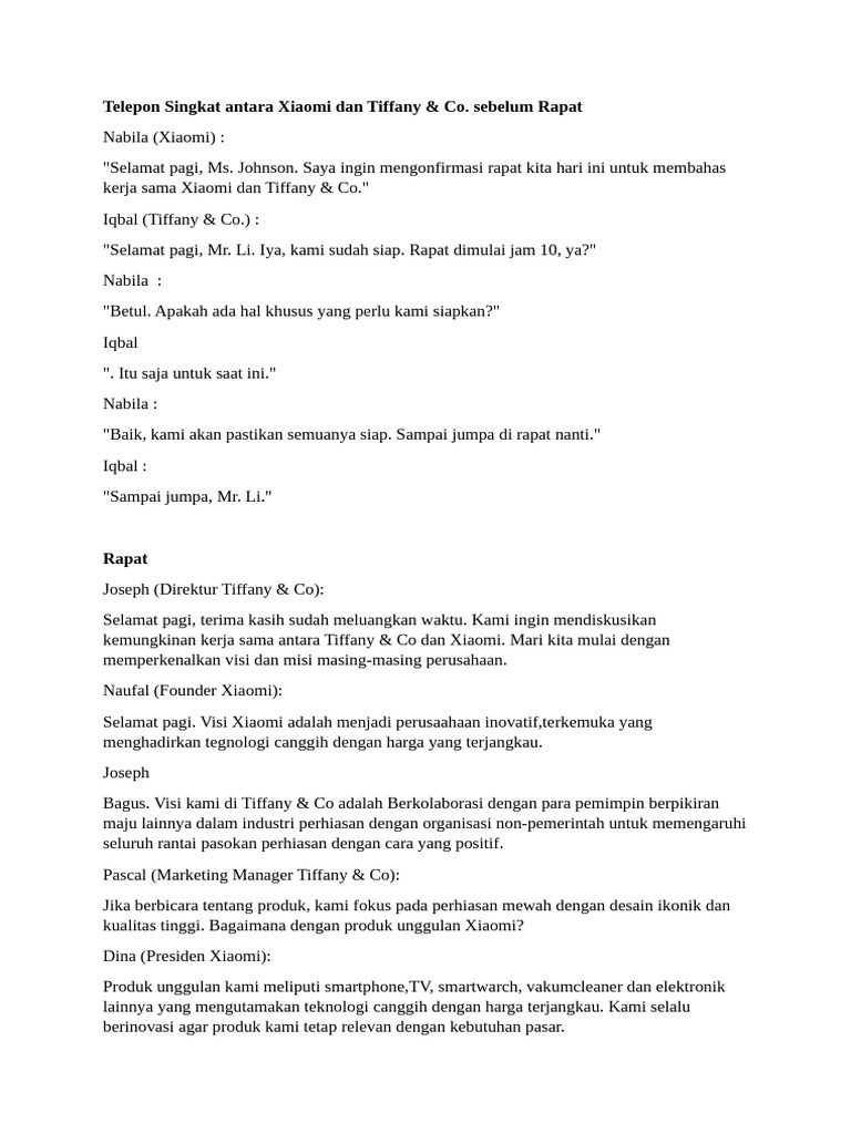 Dialog BIG (Bhs Indo) | PDF | Bisnis