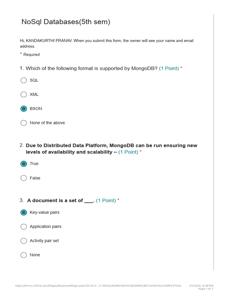 NoSql Databases (5th Sem) | PDF | No Sql | Mongo Db