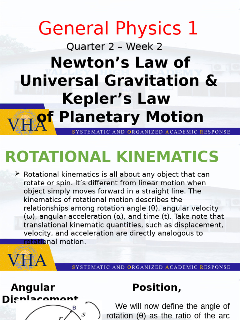 Newton's Law of Universal Gravitation &kepler's Law | PDF ...