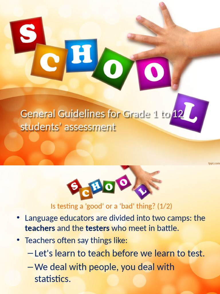 Guidelines for Student Assessment K-12 | PDF | Educational Assessment ...