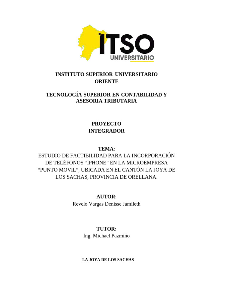 Proyecto Iv | PDF | Análisis FODA | Estudio de factibilidad