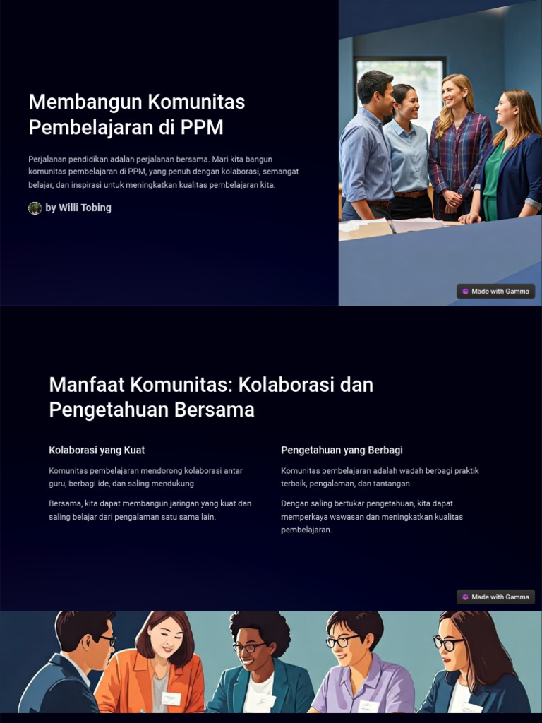 Membangun Komunitas Pembelajaran Di PPM | PDF