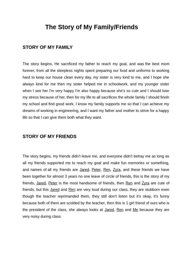 The Story of My Family | PDF | Poetry