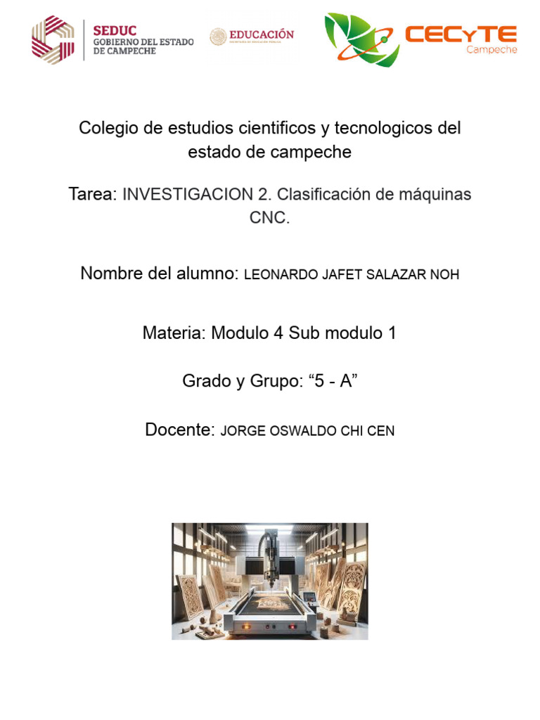 INV 2 Salazar Noh | PDF | Control numerico | Mecanizado