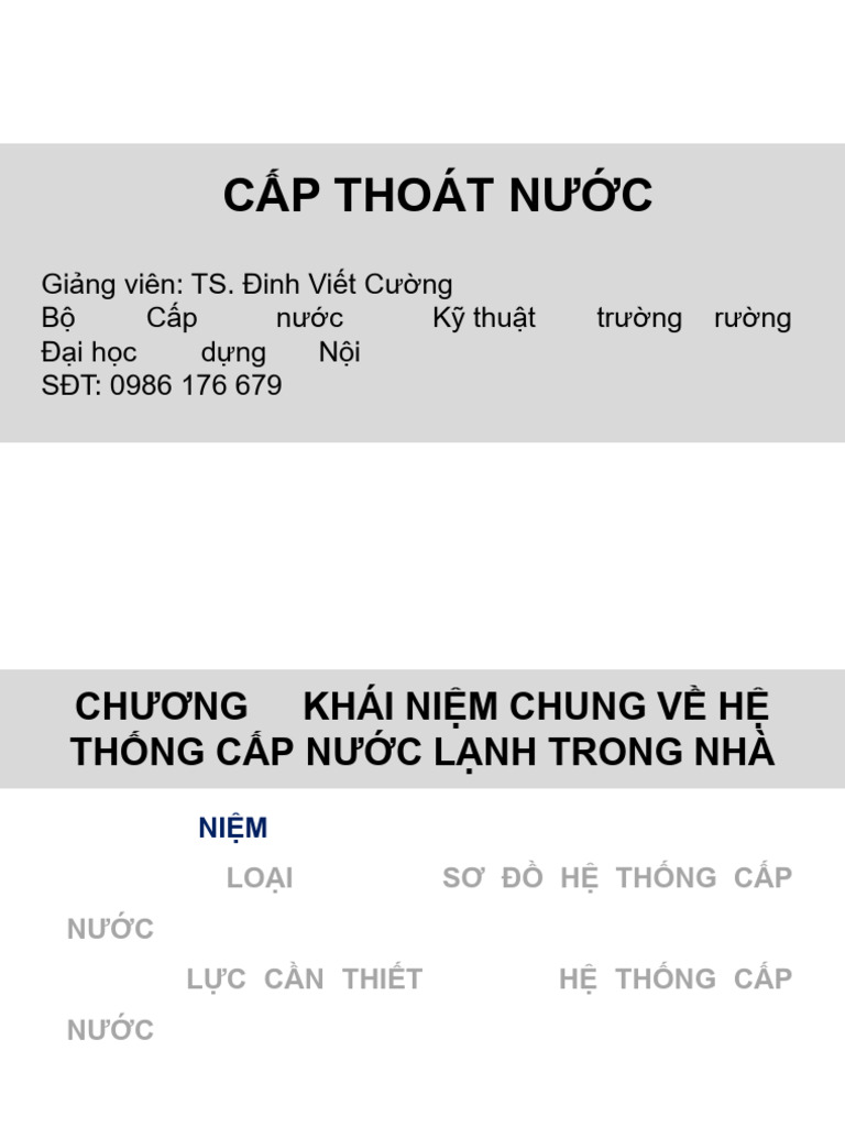Chuong 3. HTCN Cap Nuoc Lanh Trong CT | PDF