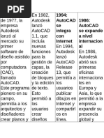 La Historia de AutoCAD | PDF | Cad automático | Autodesk