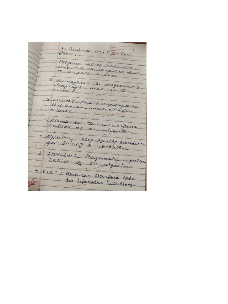 Pseudocode and Flowchart - Ch2-Notes-Part1-Master | PDF