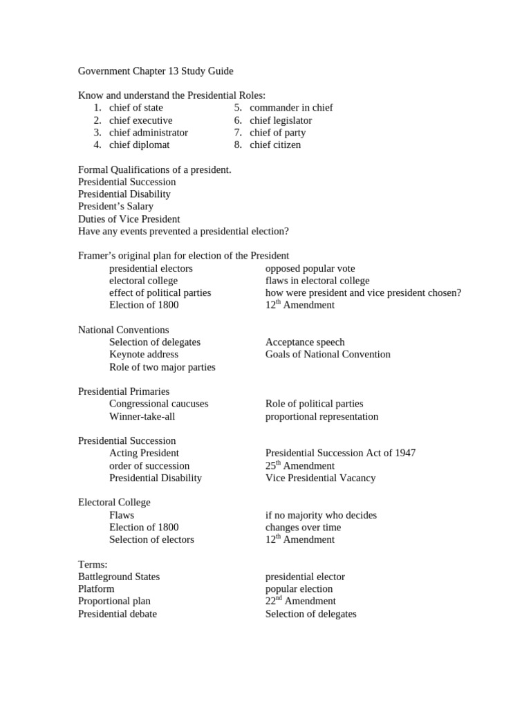 Govt CH 13 Study Guide | PDF | Politics