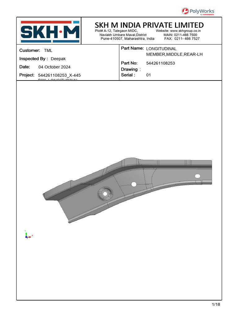 Longitudinal Member, Middle, Rear-Lh CMM Mega 01-04-10-2024. | PDF ...