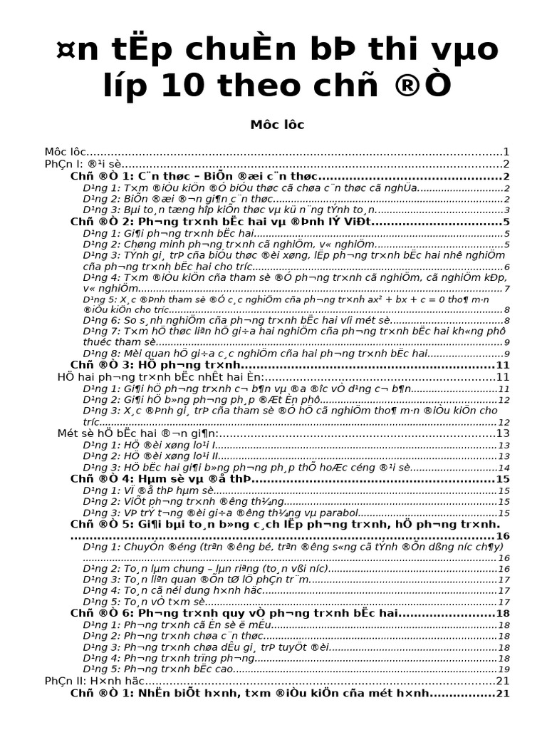 On Thi Vao THPT Theo Chu de | PDF