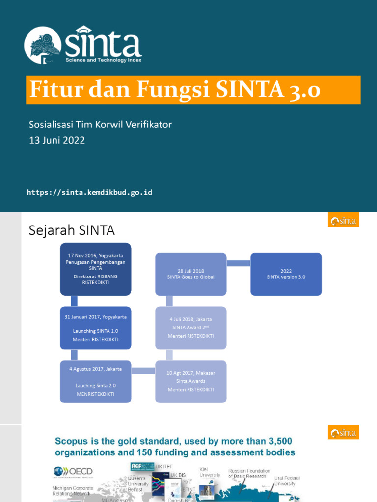 Fitur Utama SINTA 3.0 dan Penggunaannya | PDF