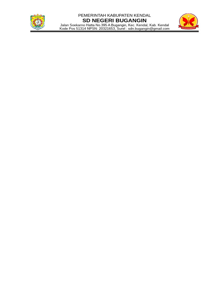 Master Kop Surat SD Bugangin | PDF