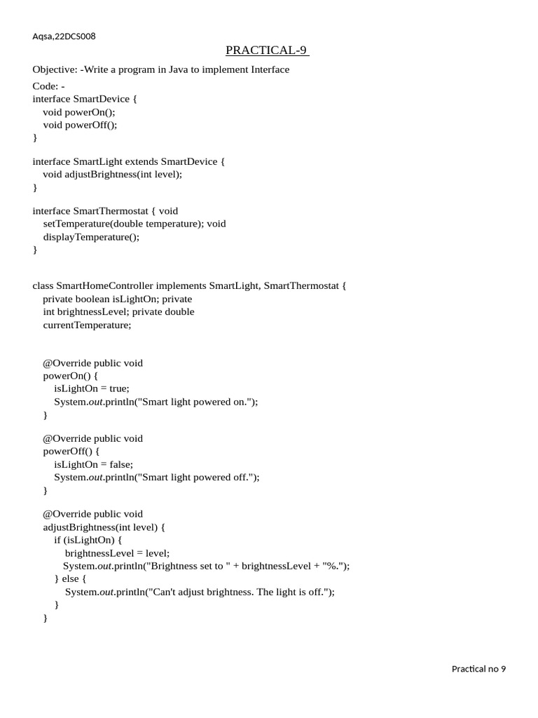 Java Smart Home Controller Example | PDF | Computers