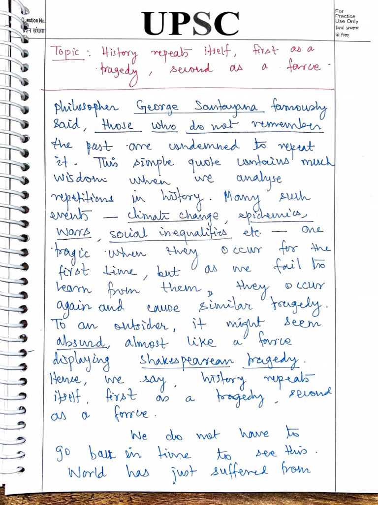 Essay History Repeats First As A Tragedy Then As A Farce | PDF