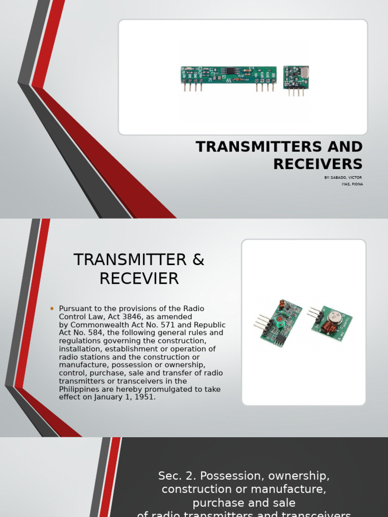 Transmitter & Receiver | PDF | Radio | Transmitter