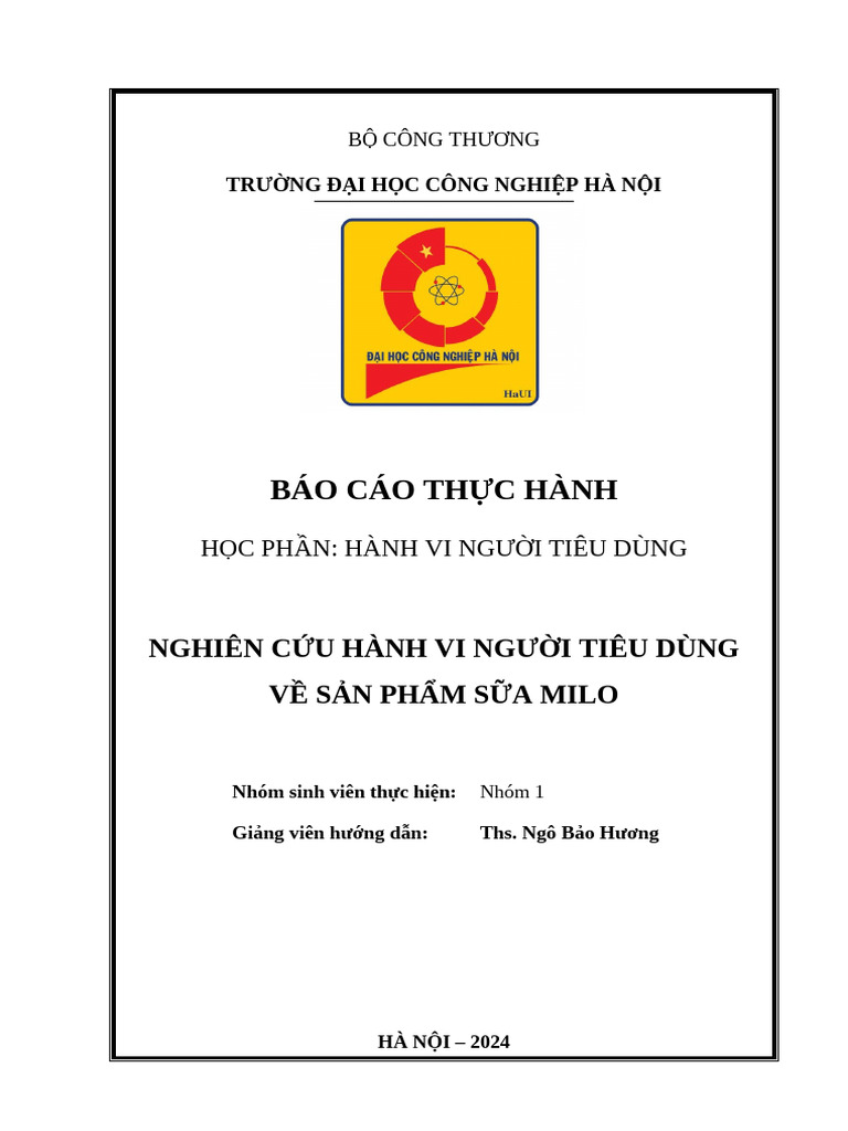 Báo Cáo HVNTD N1 | PDF