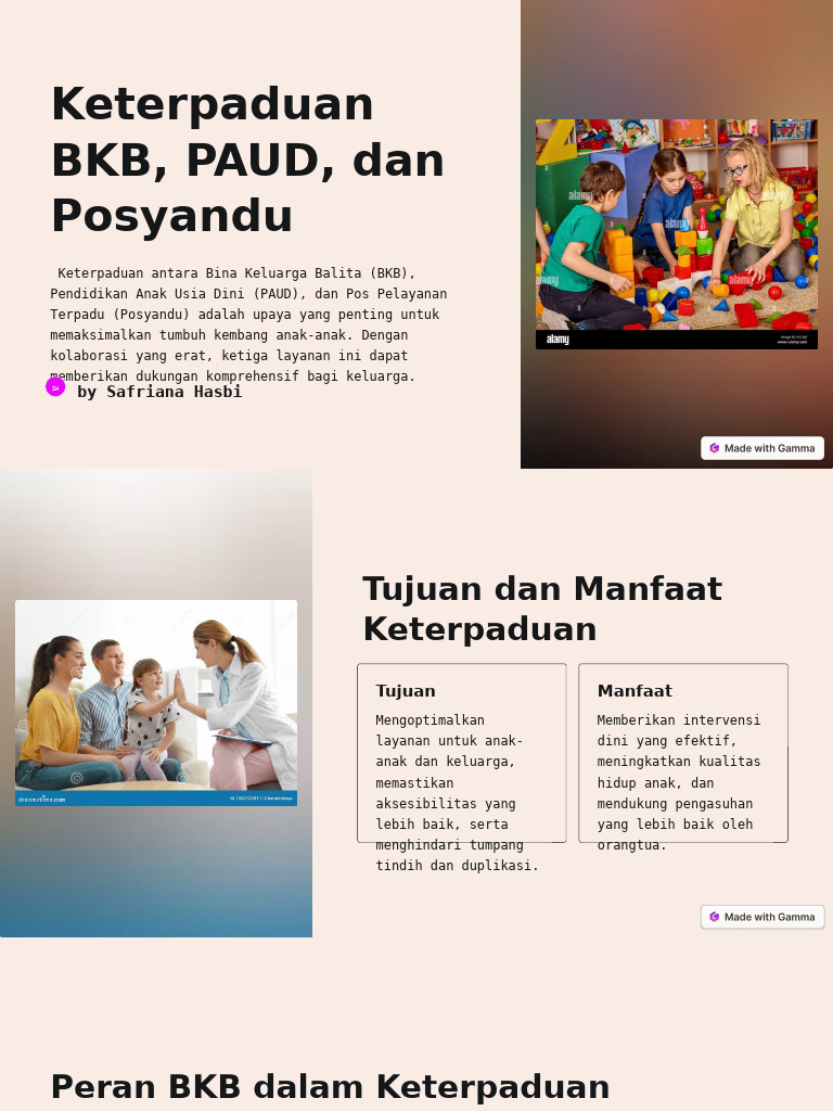 Keterpaduan BKB PAUD Dan Posyandu | PDF | Kesehatan Holistik