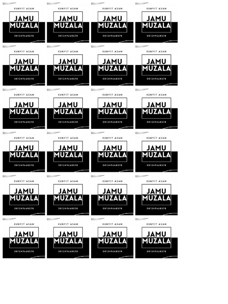 Label Jamu | PDF