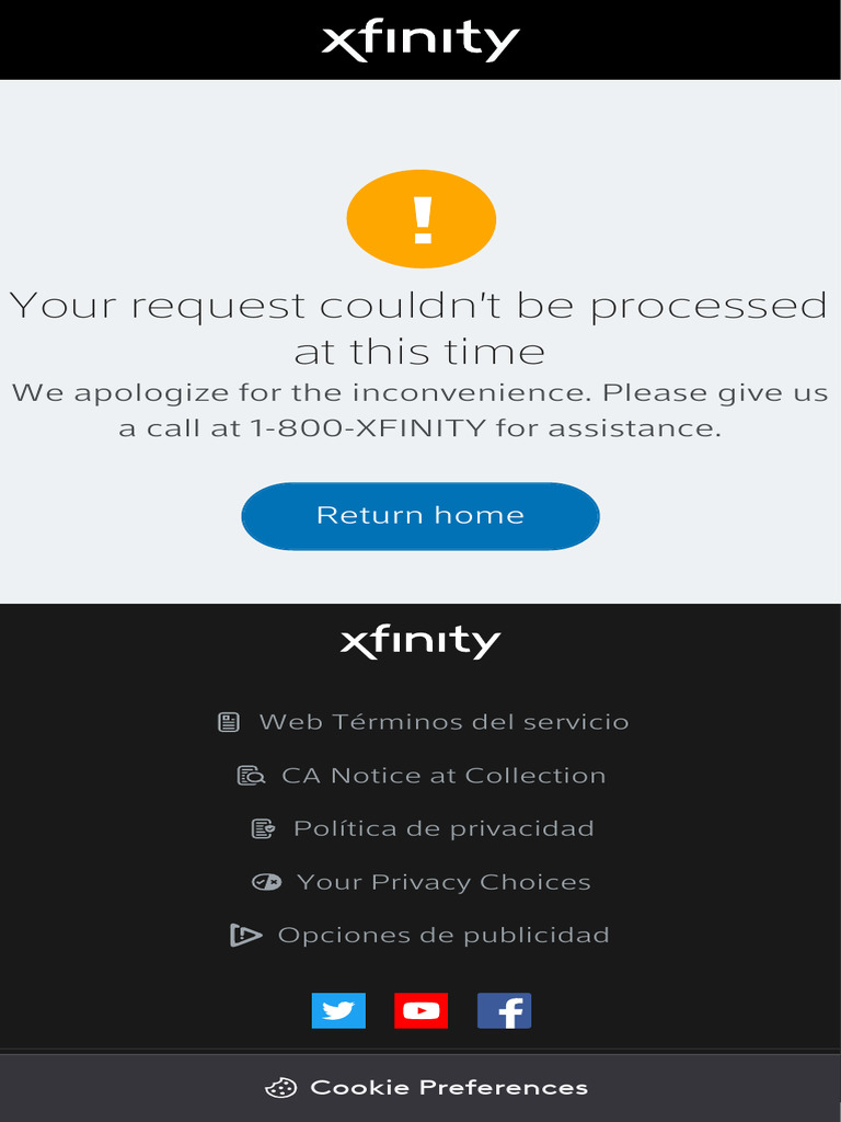 Xfinity Support Contact Info | PDF