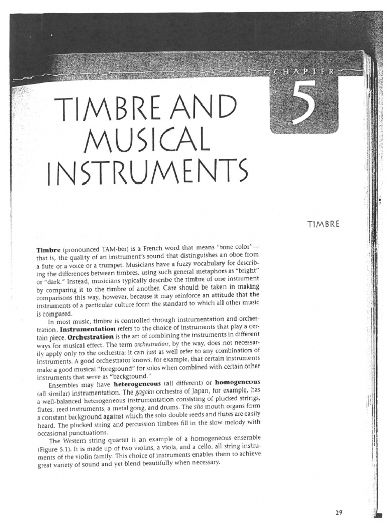 Timbre and Musical Instruments-1-3 | PDF