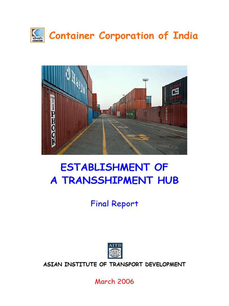 7. Establishment of Transshipment Hub Concor | PDF | Containerization ...