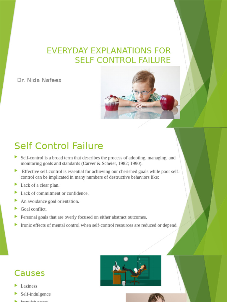 Self Control Failure Problem | PDF | Self Control | Self-Management