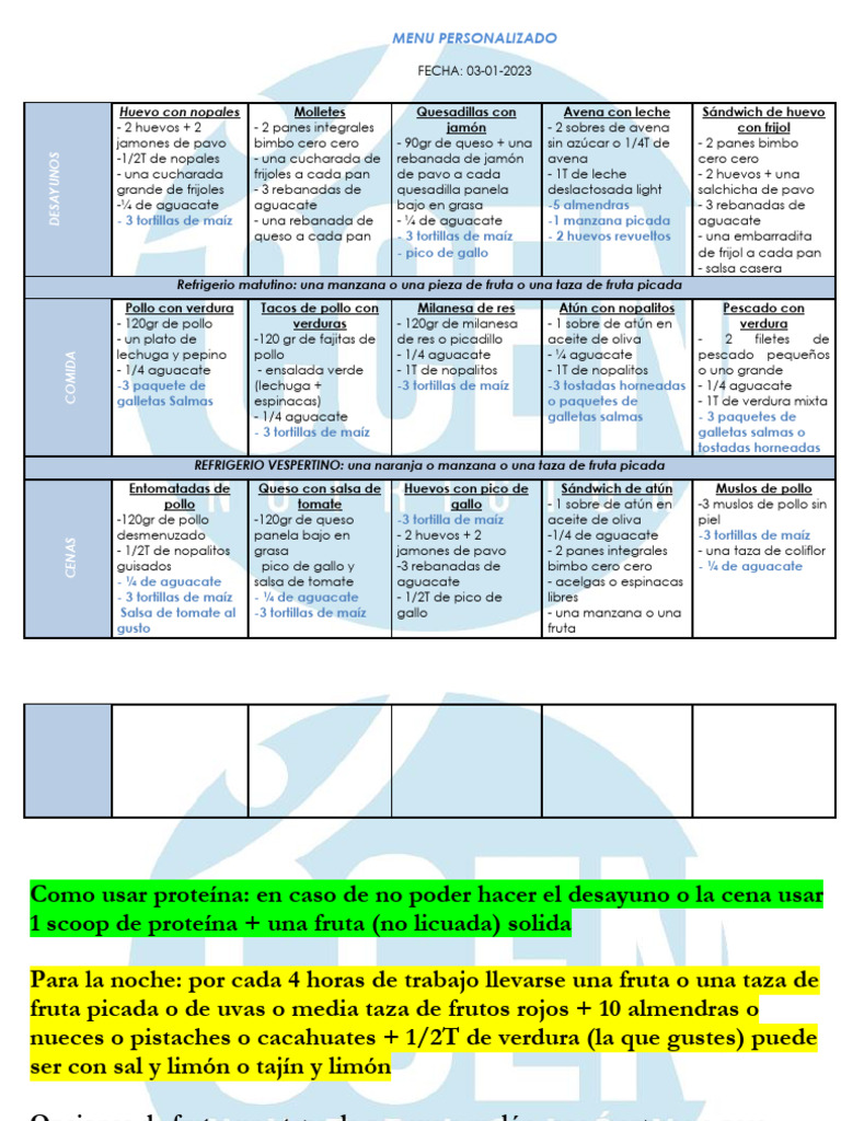 dieta 3 | PDF | Cocina occidental | Cocina