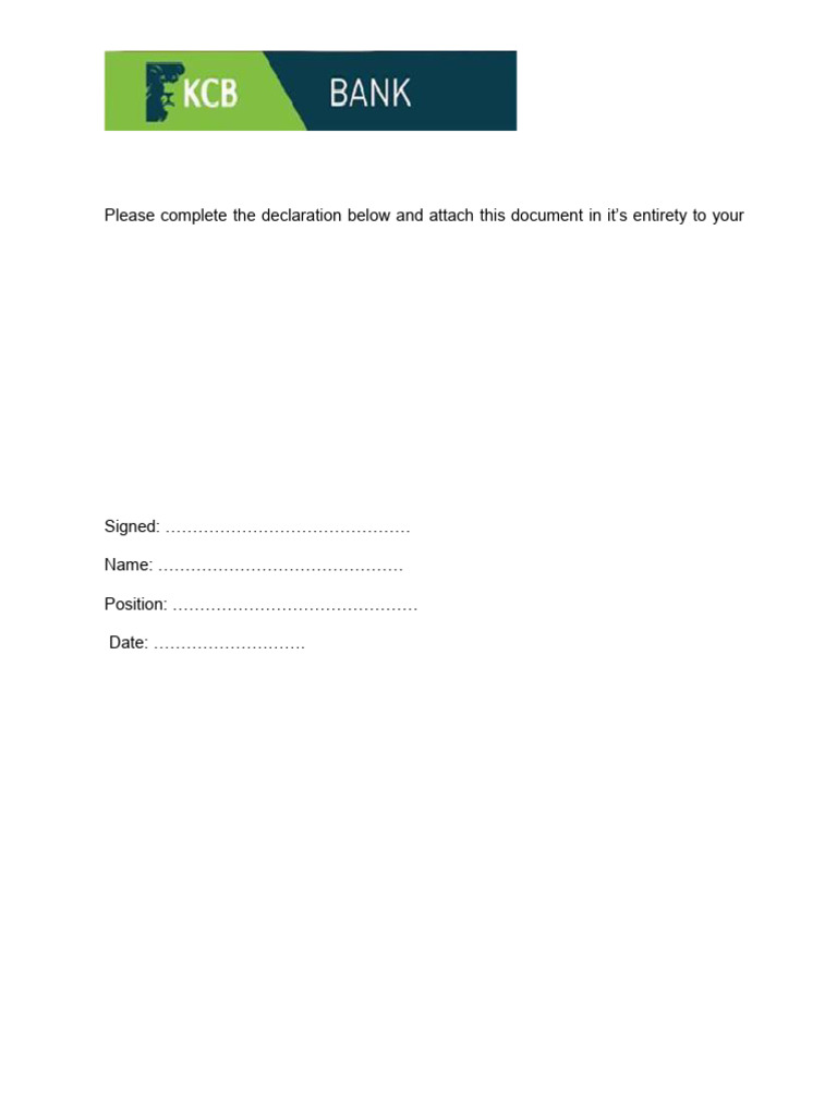 Declaration Form | PDF | Finance & Money Management | Law