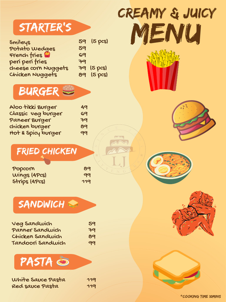 Creamy & Juicy Menu_20240623_194746_0000 | PDF | Hamburgers | Food And ...