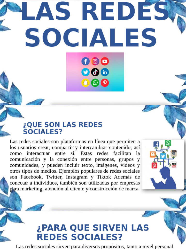 Las Redes Sociales | PDF | Servicio de redes sociales | Internet