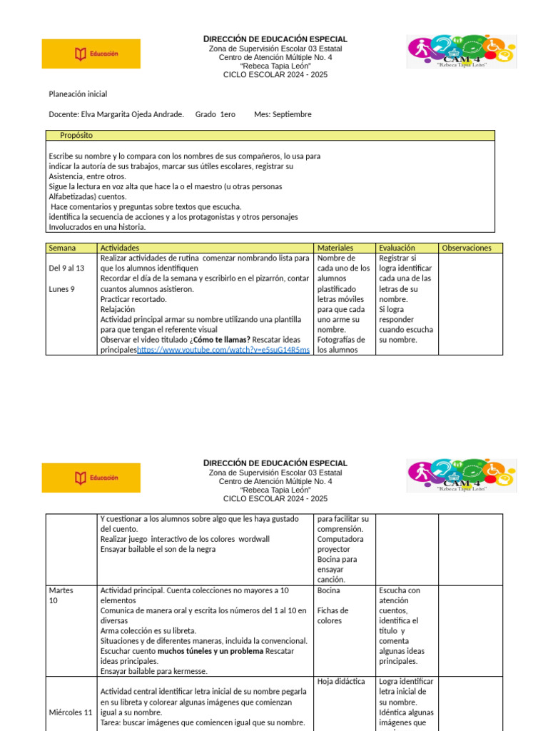 CAM 4 Planeación Inicial | PDF