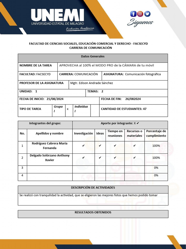 Formato para Tareas - Comunicación | PDF