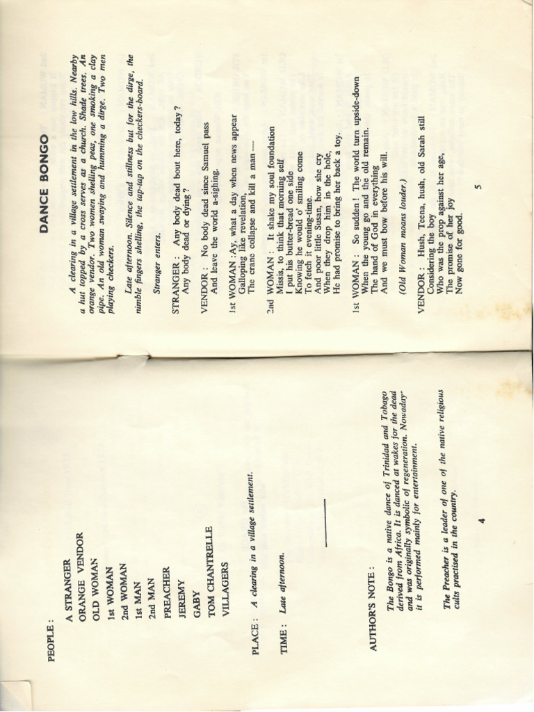 Dance Bongo Full Script | PDF