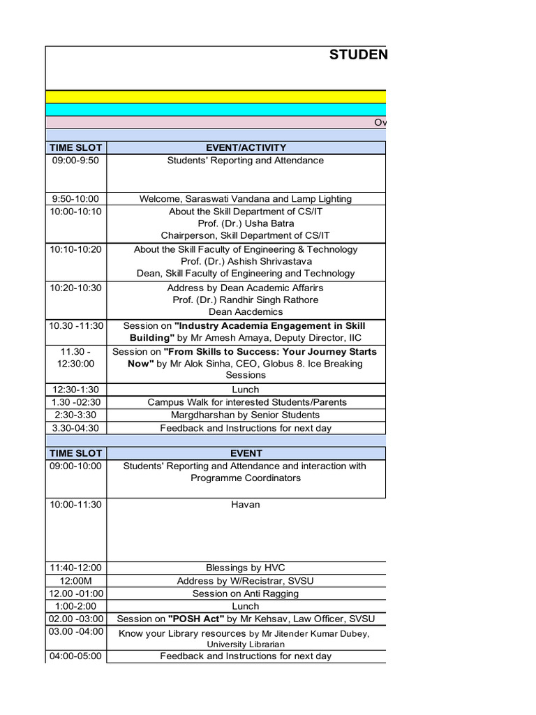 BTech 2024-28 Induction | PDF