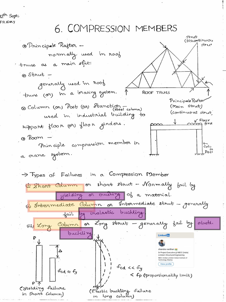 Design of Compression members | PDF
