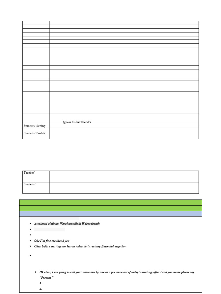 Contoh Modul Ajar - Dewi Rahmadani | PDF | Learning | Lesson Plan