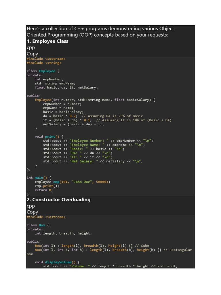 POE_OOPs with C | PDF | Length | Object Oriented Programming