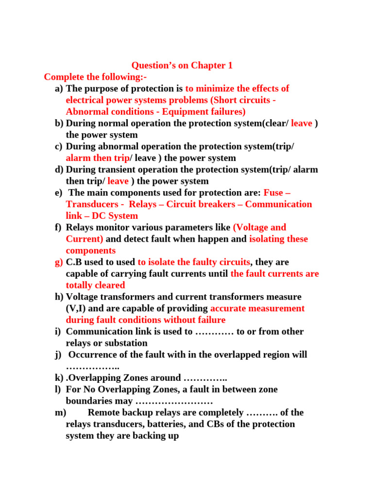 Question On Lect 1 Chapter 1 | PDF | Electrical Substation | Electromagnetism