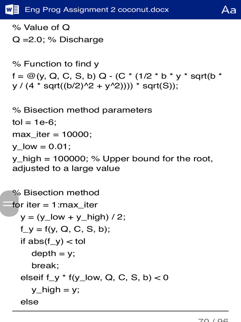 Bisection Method for Root Finding | PDF